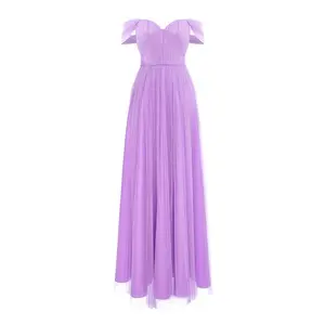 ACOB À PORTER Monica Mauve Long Tulle Dress