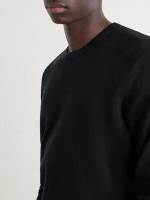 Rag & Bone Cotton-blend Textured Crew Neck Sweater