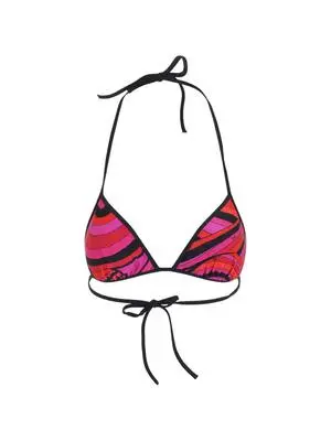 Emilio Pucci Iride Print Triangle Bikini Top - Pink