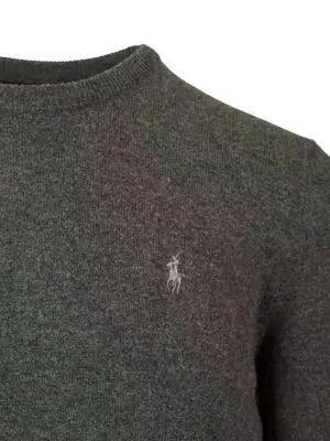Polo Ralph Lauren Embroidered Wool Sweater - Grey