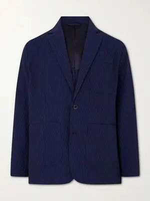 Portuguese Flannel Atlantico Organic Cotton-seersucker Suit Jacket