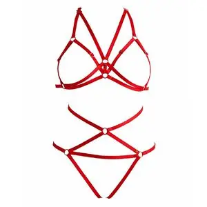 MY MOKONDO Isiban Lingerie Harness Set - Red