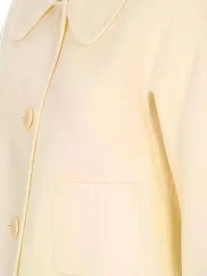 Max Mara Cropped Jacket With Pleat Detail - Neutrals