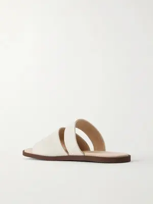 Brunello Cucinelli Suede Slides - Neutrals