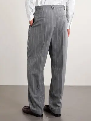 Bottega Veneta Tapered-leg Pinstriped Wool Trousers