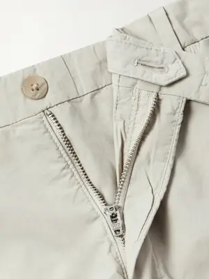 Boglioli Straight-leg Stretch Cotton Blend Trousers - Neutrals