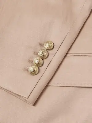 Brunello Cucinelli Double-breasted Silk And Linen-blend Twill Blazer