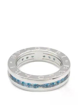 BVLGARI B.zero1 Blue Topaz Ring In 18k White Gold - Silver