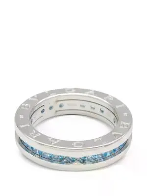 BVLGARI B.zero1 Blue Topaz Ring In 18k White Gold