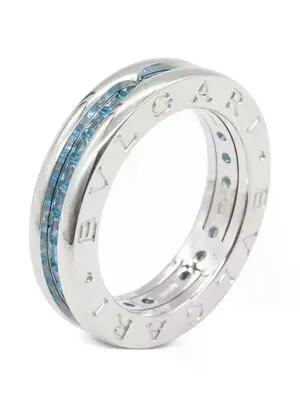BVLGARI B.zero1 Blue Topaz Ring In 18k White Gold