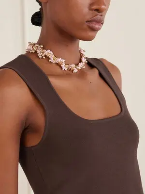 Tory Burch Embellished Beaded Necklace