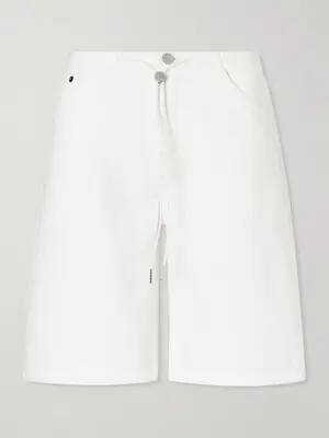Still Here Low-rise Denim Shorts - White