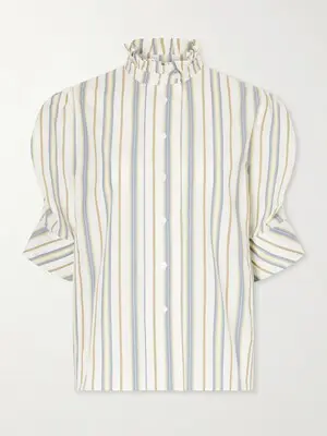 Thierry Colson Vita Striped Cotton Blouse