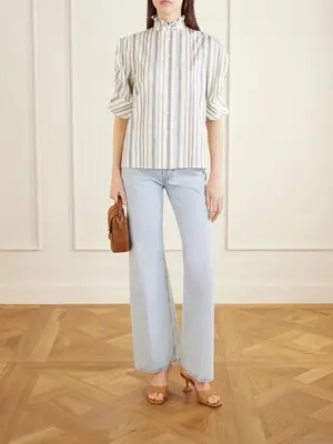 Thierry Colson Vita Striped Cotton Blouse