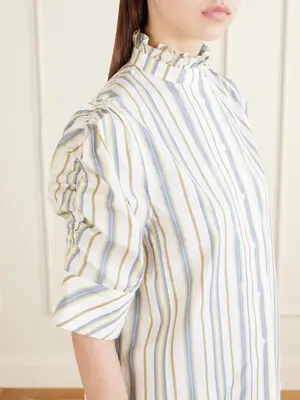 Thierry Colson Vita Striped Cotton Blouse