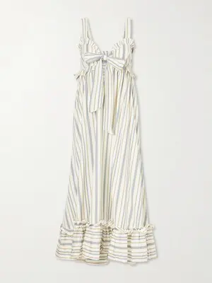 Thierry Colson Valentina Striped Cotton Maxi Dress - Multi