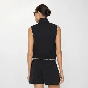 Burberry Stretch Nylon Gilet With Check Taping