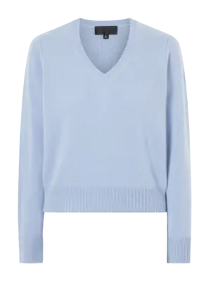 NILI LOTAN Camelia Knitted Cashmere Sweater - Blue
