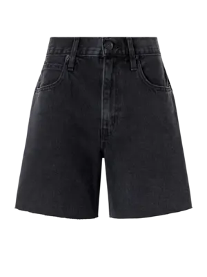 SLVRLAKE Sienna Frayed Denim Shorts - Black