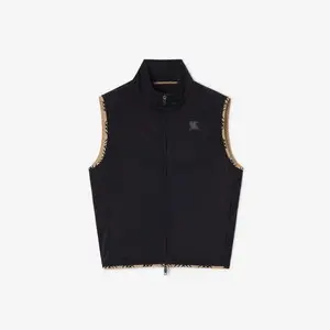 Burberry Stretch Nylon Gilet With Equestrian Knight Design