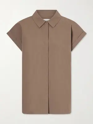 Matteau Organic Cotton Poplin Shirt - Brown