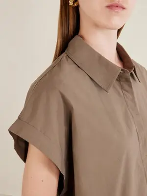 Matteau Organic Cotton Poplin Shirt - Brown