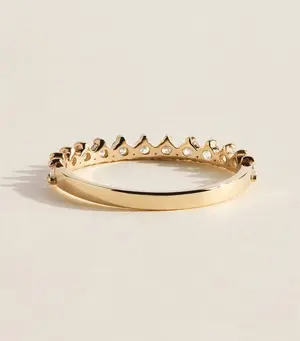 JENNIFER MEYER 18k Yellow Diamond Prong Ring