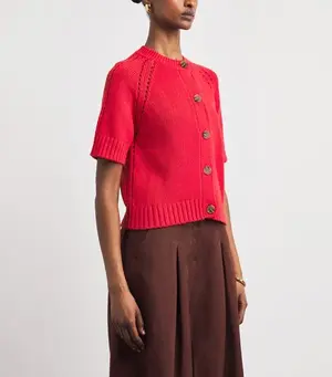 ME+EM Organic Cotton Knit Top With Pointelle Detailing