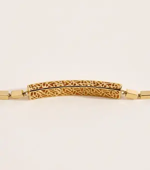 SUZANNE KALAN 18k Yellow Block-chain Id Bracelet