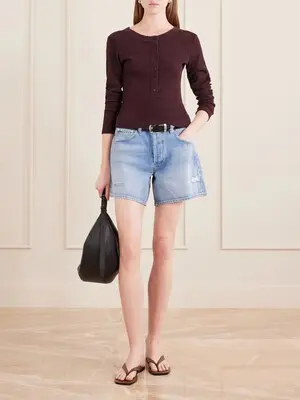 Citizens Of Humanity Billie Distressed Organic Denim Shorts