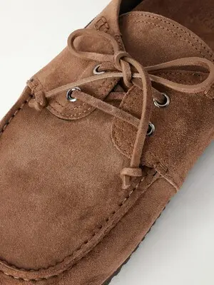 Brunello Cucinelli Suede Slip-on Moccasins With Monili Beads