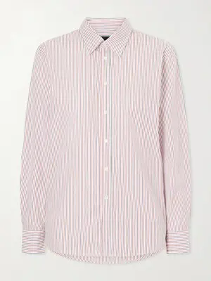 NILI LOTAN Raphael Striped Cotton Shirt