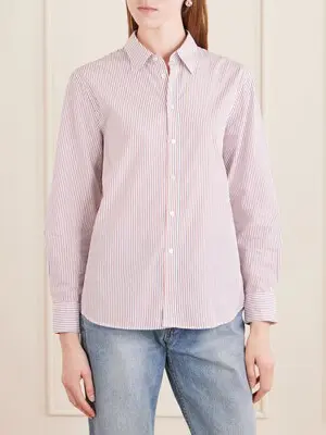 NILI LOTAN Raphael Striped Cotton Shirt