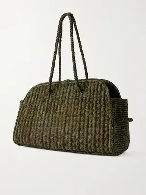 Jacquemus The Turismo Raffia Shoulder Bag - Green