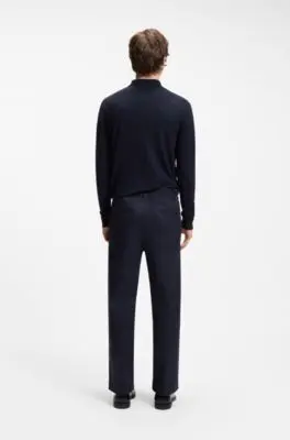 Hugo Straight-fit Mercerized Stretch Cotton Twill Pants