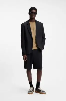 Hugo Cotton-jersey T-shirt With Check Logo