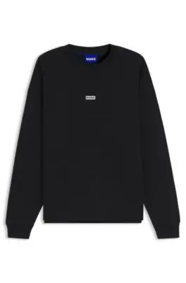 Hugo Cotton Terry Logo Sweatshirt - Black
