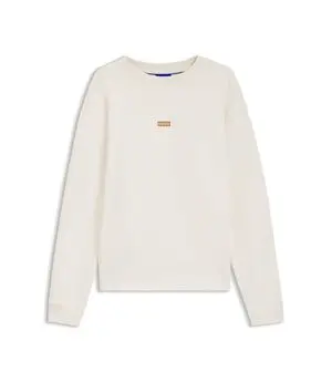 Hugo Cotton Terry Logo Sweatshirt - White