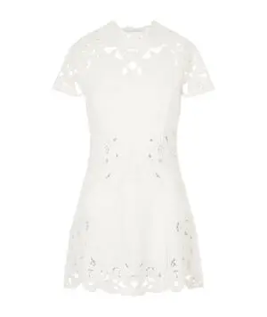 Cult Gaia Zafira Guipure-lace Linen Mini Dress - Neutrals