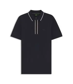 BOSS Active Slim-fit Polo Shirt In Moisture-wicking Stretch Cotton - Dark Blue