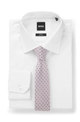 BOSS Silk-blend Jacquard Neck Tie - Light Purple