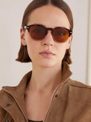 Brunello Cucinelli Acetate Round Frame Sunglasses