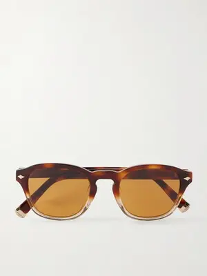 Brunello Cucinelli Acetate Round Frame Sunglasses - Tortoiseshell