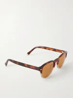 Brunello Cucinelli Acetate Round Frame Sunglasses - Tortoiseshell
