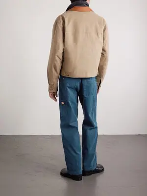 Versace Straight-leg Cotton-canvas Trousers