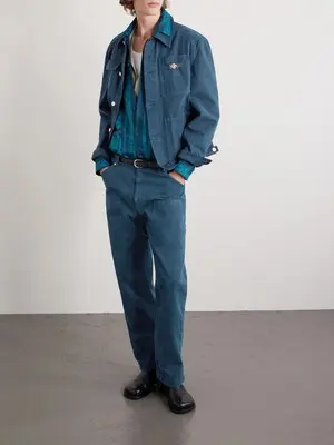 Versace Straight-leg Cotton-canvas Trousers