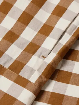 Nn07 Reed 50071 Gingham Cotton Overshirt - Neutrals