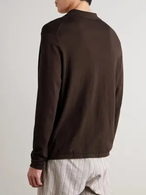 Nn07 Sammy 60047 Cotton And Silk-blend Polo Shirt