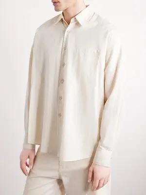 Our Legacy Above Striped Lyocell Shirt - Neutrals