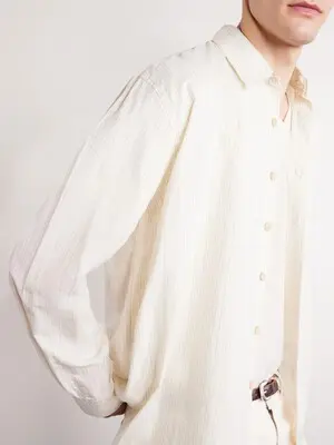 Our Legacy Above Striped Lyocell Shirt - Neutrals